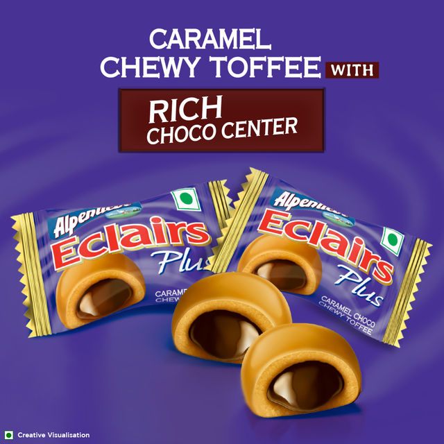 Buy Alpenliebe Eclairs Plus - Rich Choco Center Caramel Chewy Toffee ...