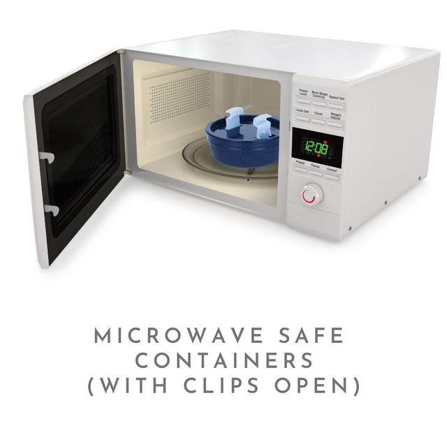 Buy Magnus Microwave Steam Lock Small Container -Blue/Black 150 ml X 2 ...