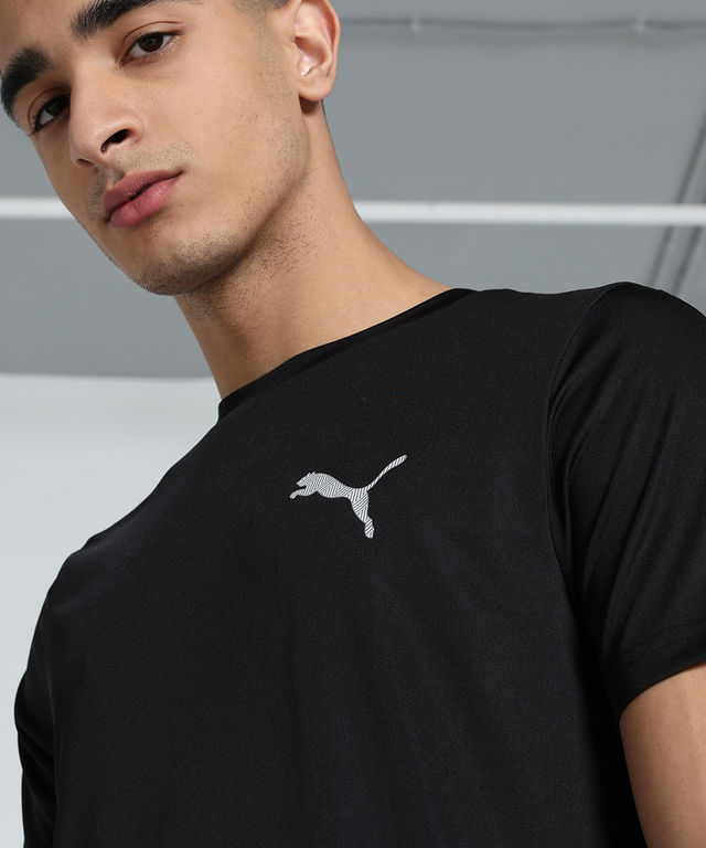 Buy Puma Round Neck Active Small Logo Tee | Black | L at ₹530 | Instant ...