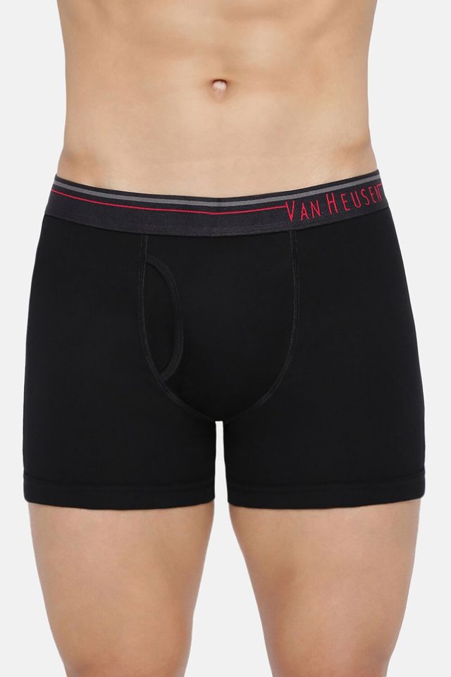 Buy Van Heusen Men Dark Grey, Pure Black Pack Of 2 Combed Cotton Solid ...