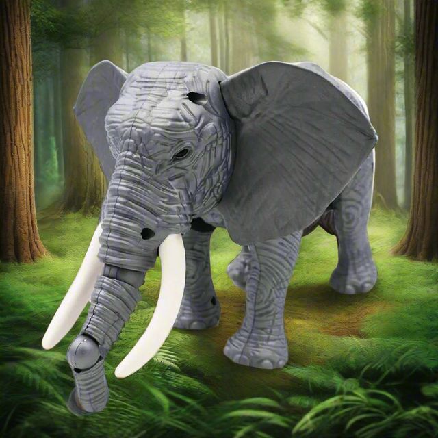 Buy Toybharat Walking Elephant With Light |Multicolour | Battery Toy ...