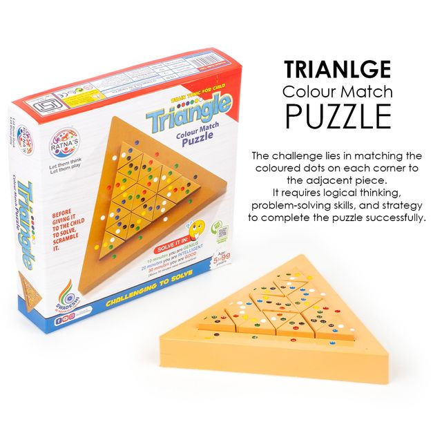 Buy Ratna's Triangle Col.Match Puzzle | Assorted Online - Price @ ₹119 ...