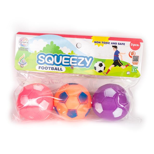 Buy Ratna's Squeezy Football 3 Pcs | Assorted Online - Price @ ₹120 ...