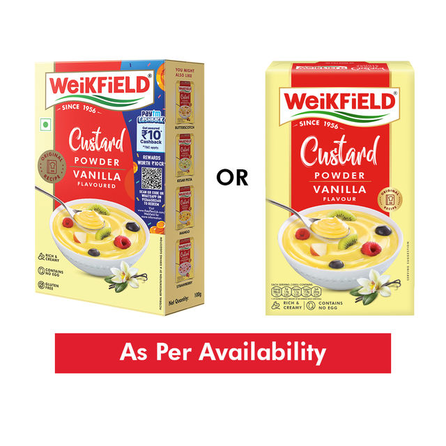 Buy Weikfield Custard Powder Vanilla Flavour Carton(100gms) & Weikfield ...