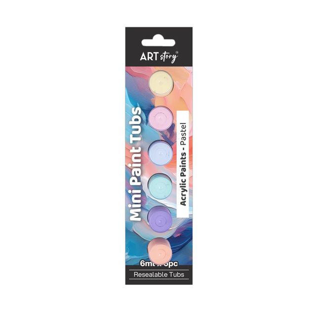 Buy Itsy Bitsy Mini Paint Tubs Acrylic Paint Pastel 6 ml x 6 shades LB ...
