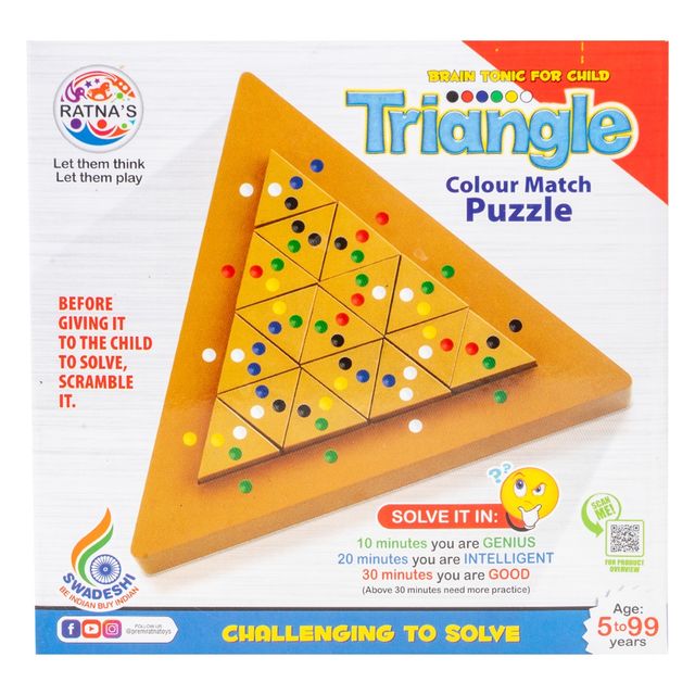Buy Ratna's Triangle Col.Match Puzzle | Assorted Online - Price @ ₹119 ...