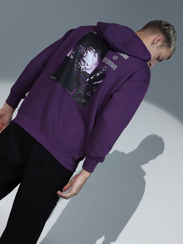 Buy Hubberholme Men's Graphic Printed Hooded Long Sleeve Sweatshirt ...