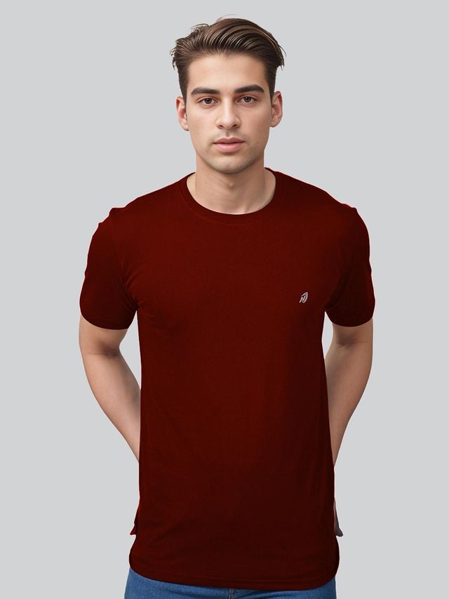 Buy Lux Nitro Round Neck T-shirt For Men, Maroon, M at ₹262 | Instant ...