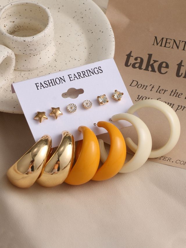 Buy YouBella Jewellery Combo of 6 Gold Plated Earrings for Girls and ...