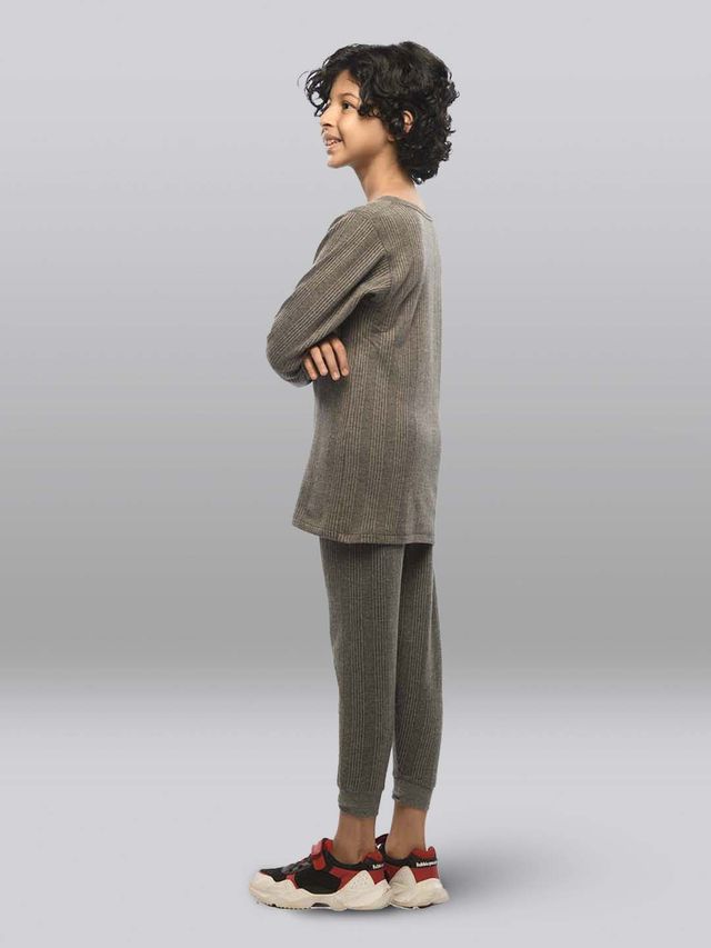 Buy Lux Inferno Thermal Top And Bottom Set For Kids - Charcoal - 35 at ...