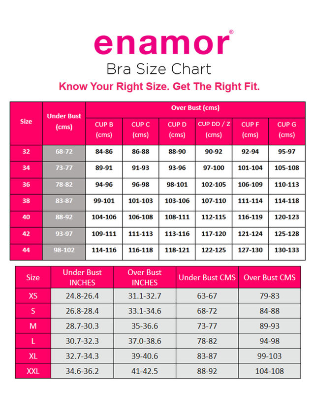 Buy Enamor Women's A042 Side Support Shaper Fab-Cool Cotton Bra | Non ...