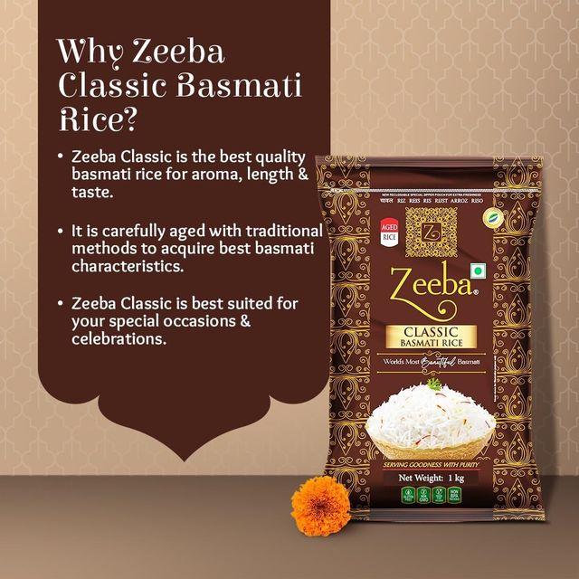 Buy Zeeba Classic Aged Basmati Rice Extra Long Rice Online - Price ...