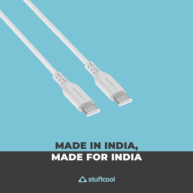 Buy Stuffcool Alto USB Cable - White | PET Braided | Long Strain Relief ...