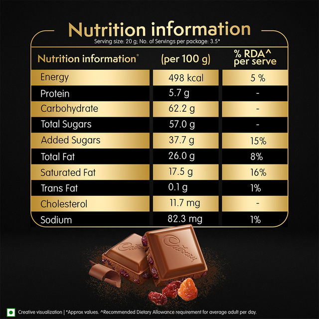Buy Cadbury Temptations Rum & Raisins Premium Chocolate Bar Online ...