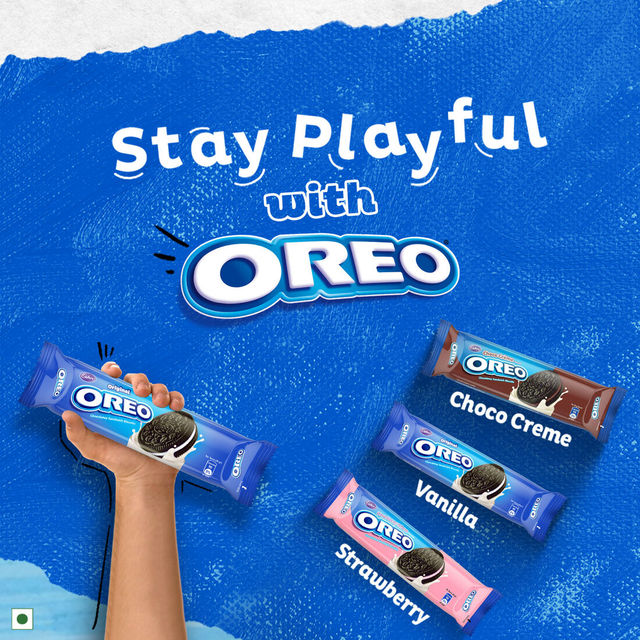 Buy Cadbury Oreo Vanilla Flavour Crème Sandwich Biscuit Mega Family ...