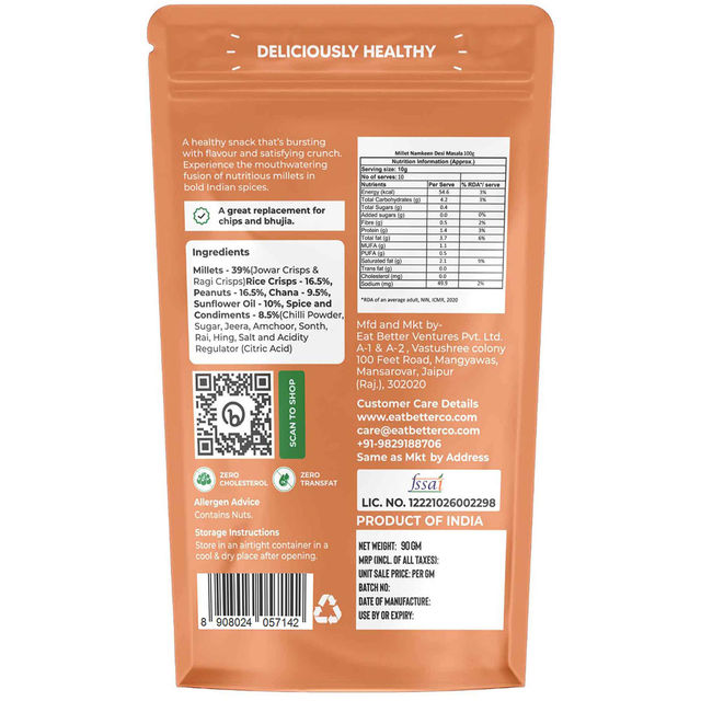 Buy Millet Namkeen - Desi Masala, Healthy Snacks By Eat Better Co ...