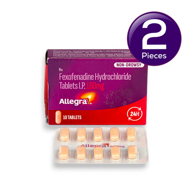 Buy Allegra 180Mg Tablet 10 pc X 2 Combo Online - Price @ ₹534 ...