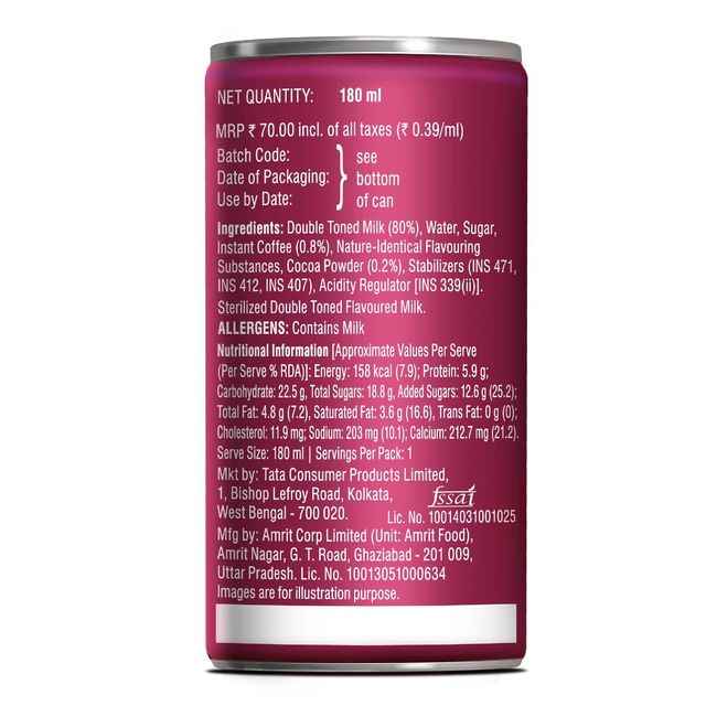 Buy Tata Cold Coffee Belgian Chocolate Iced Coffee, Rich & Creamy ...