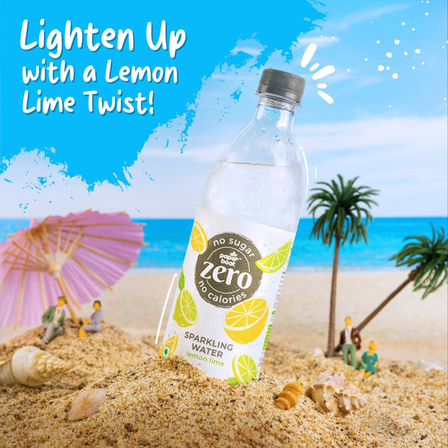 Buy Paper Boat Zero Sugar Lemon Lime Sparkling Water | Sugar Free Cold ...