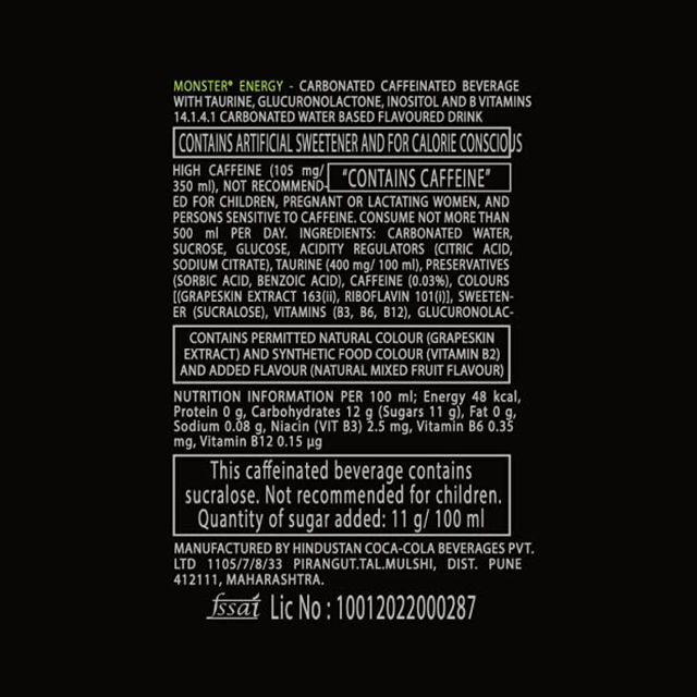 Buy Monster Cola Energy Drink Online - Price @ ₹110 | Instant Delivery ...