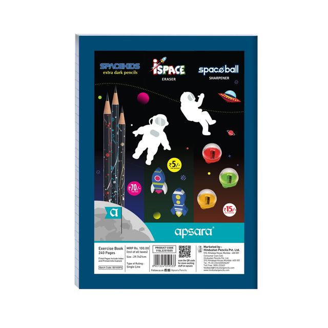 Buy Apsara A4 Size Long Notebook | 29.7 Cm x 21 Cm Pages 240 |Pages ...