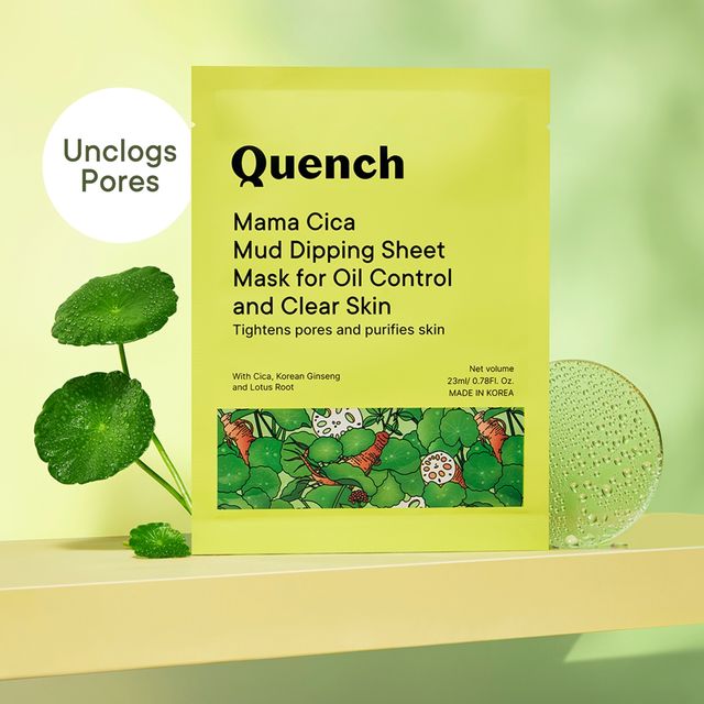 Buy Quench Korean Mud Dipping Face Sheet Mask with Cica & Korean ...