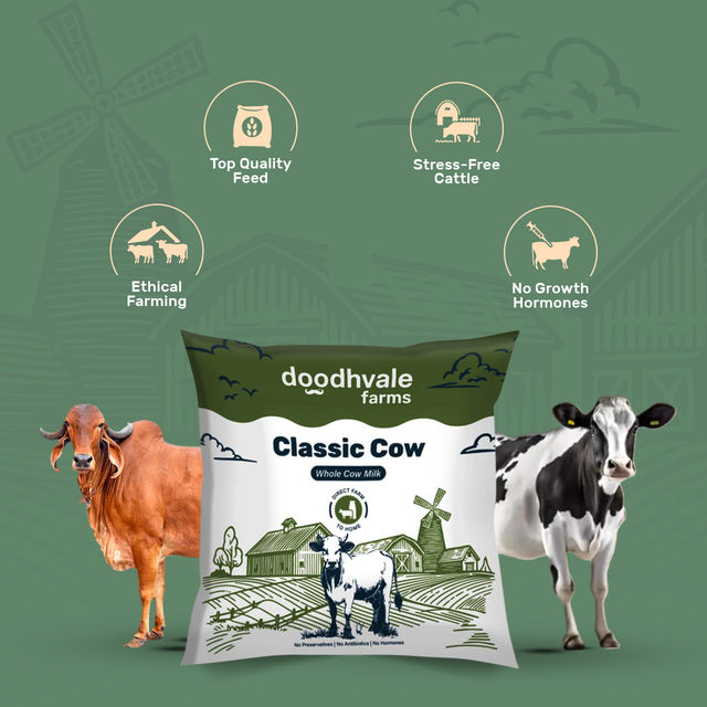 Buy Doodhvale Farms Fresh Cow Milk | Pouch Online - Price @ ₹41 ...