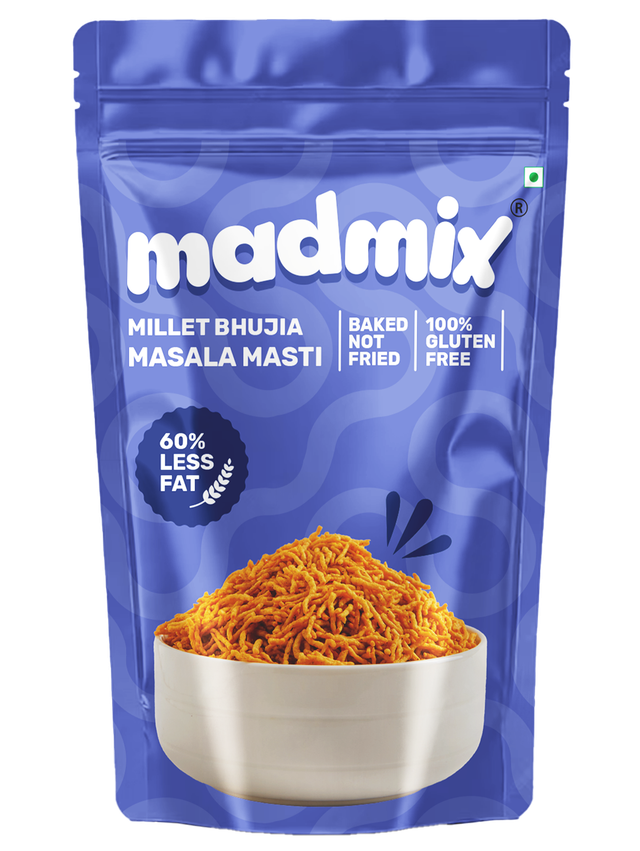 Buy Madmix Baked Millet Bhujia- Masala Masti Online - Price @ ₹125 ...