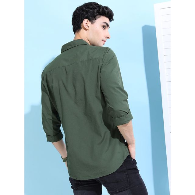 Buy Ketch Men Slim Fit Casual Shirt| Green | S Online - Price @ ₹330 ...