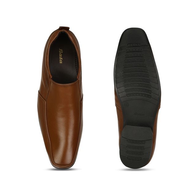 Buy Bata Light Brown Slip On Formal Shoes For Men | 8 UK Online - Price ...