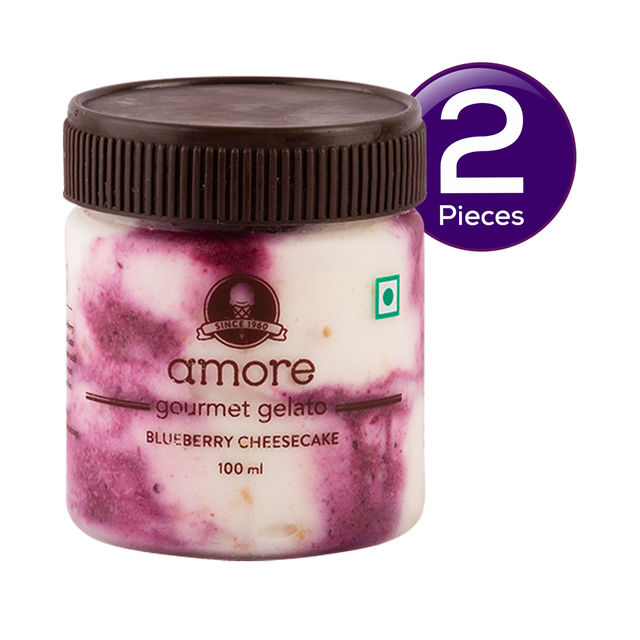 Buy Amore Gelato Blueberry Cheesecake Ice Cream Cup 100 ml Combo Online ...