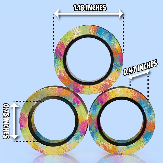Buy Kidology Magnetic Fidget Toy Ring Fidget Spinner Rings Toy ADHD ...