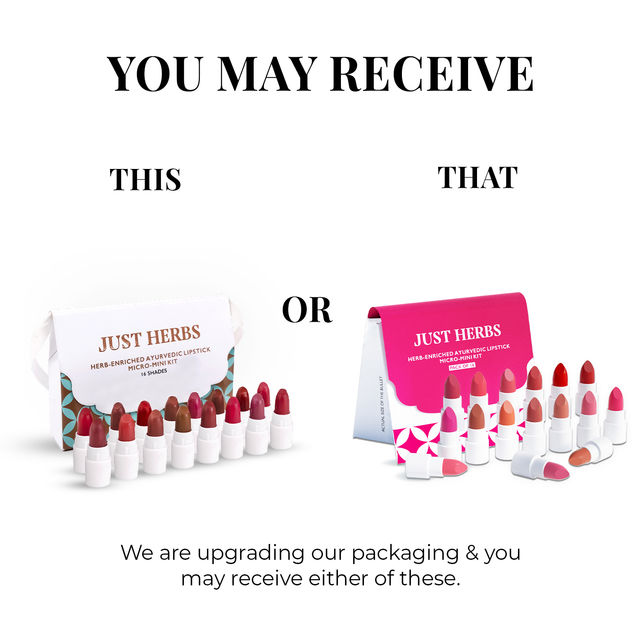 Buy Just Herbs Ayurvedic Lipstick Micro-Mini Trial Kit | Multicolor ...