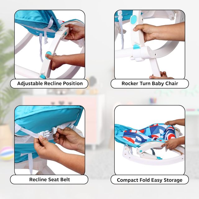 Buy Webby Portable Baby Rocker Without Table with Adjustable Backrest ...