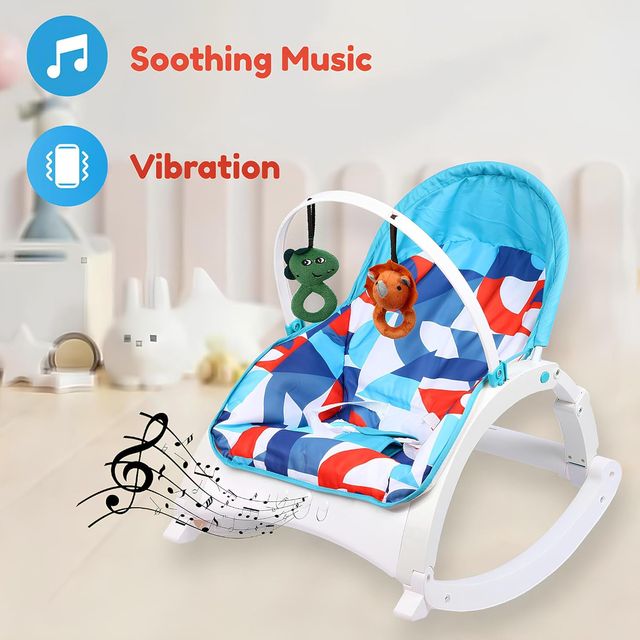 Buy Webby Portable Baby Rocker Without Table with Adjustable Backrest ...