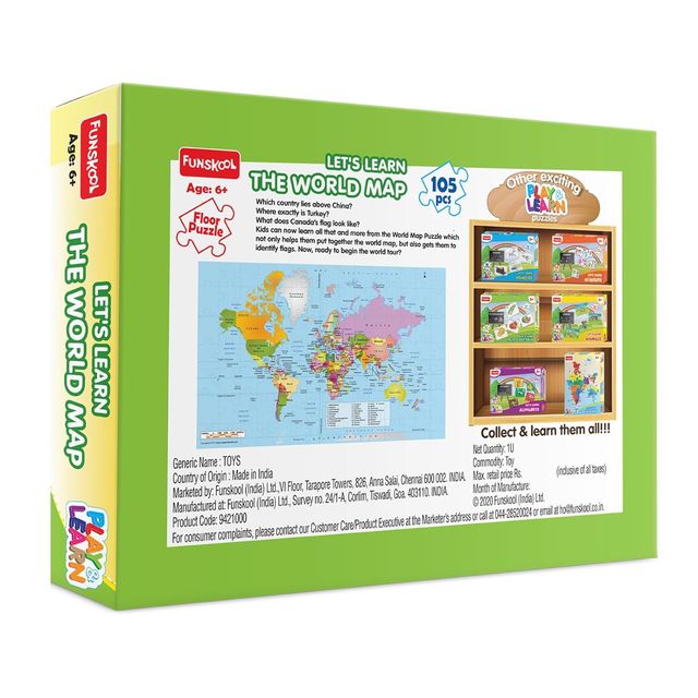 Buy Funskool World Map Puzzles Online - Price @ ₹229 | Instant Delivery ...