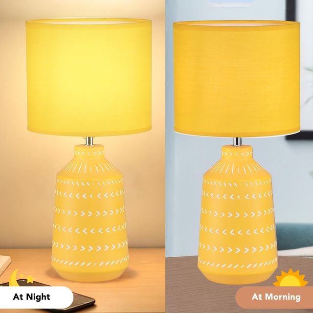 Buy Ekhasa Ceramic Side Table Lamp For Bedroom | Bedside Night Lamps ...