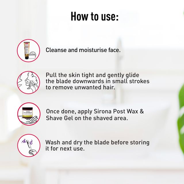 Buy Sirona Reusable Face Razors For Women For Facial Hair - Pack Of 3 ...