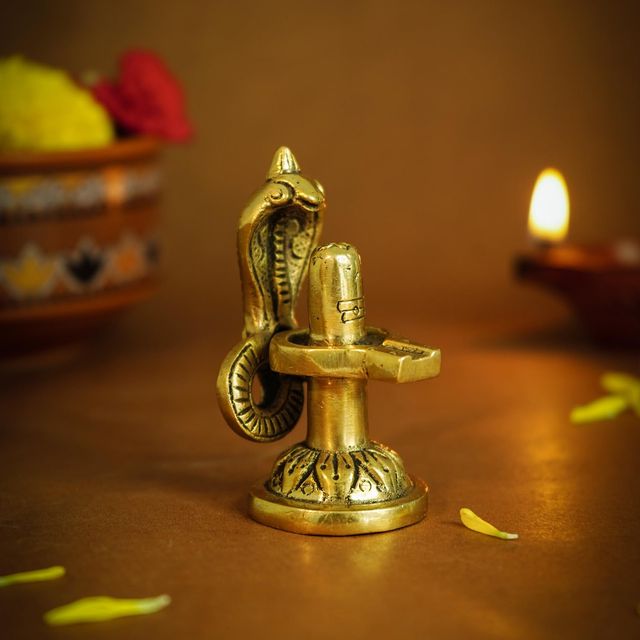 Buy Ekhasa Pure Brass Shivling For Home Puja | 7 cm | Siva Linga For ...