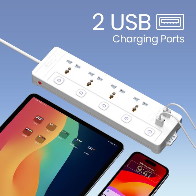 Buy Portronics Power Plate 19 Extension Board with 4 Universal Sockets ...