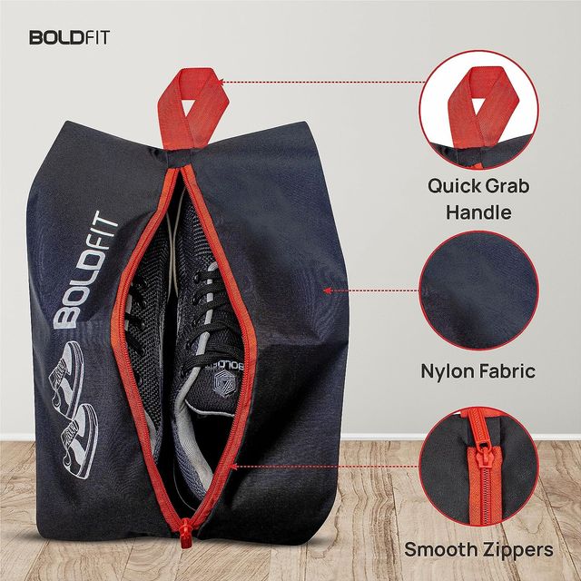 Buy Boldfit Shoe Bag With Zipper Organizer In Travelling Portable ...