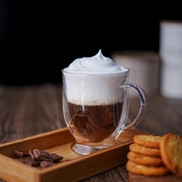 Buy Femora Double Wall Coffee Mug 250 ml | 8 Ounces Clear Glass With ...