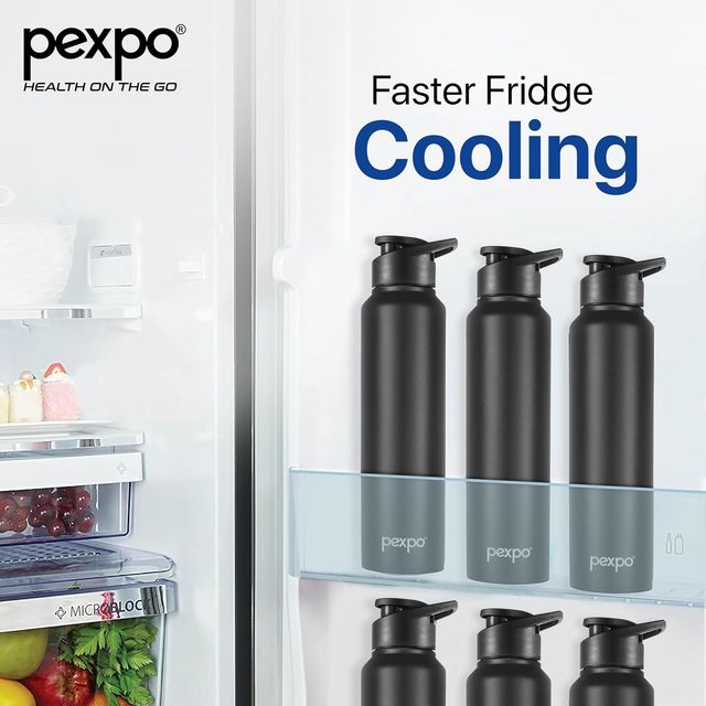 Buy Pexpo Chromo Stainless Steel Sports/Fridge Sipper Water Bottle 1 ...