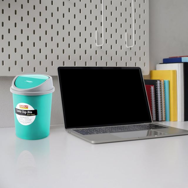 Buy Ratan Plasticware Euro Clean Table Top Small Mini Dustbin With Lid ...