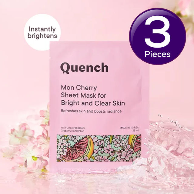 Buy Quench Korean Face Sheet Mask for Brightening with Cherry Blossom ...