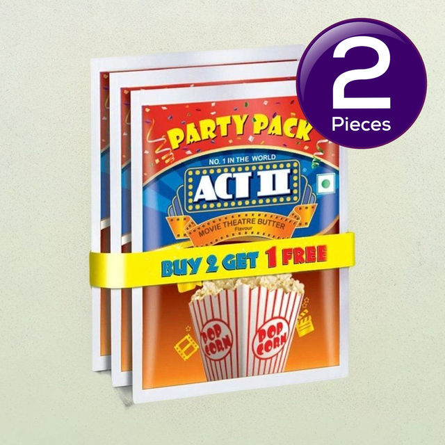 Buy ACT II Movie Theatre Butter Popcorn | Buy 2 Get 1 Party Pack 450 g ...