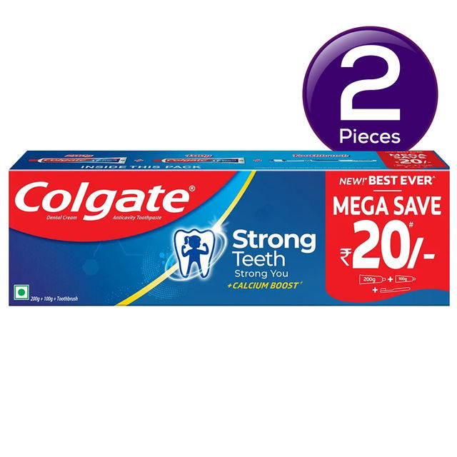 Buy Colgate Strong Teeth Anticavity Toothpaste (With Free Toothbrush ...