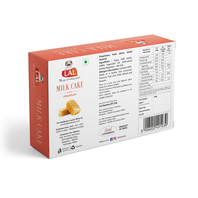 Buy Lal Milk Cake 200 g Combo Online - Price @ ₹278 | Instant Delivery ...