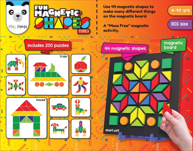 Buy Play Panda Fun Magnetic Shapes (senior) Type 1 with 44 Magnetic ...