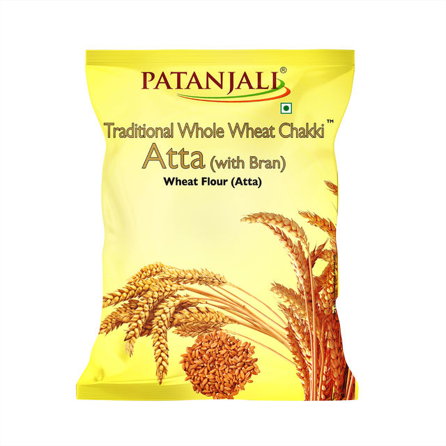 Buy Patanjali Wheat Flour Atta With Bran Traditional Chakki Gehu Atta ...